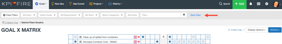 xMatrix Help - KPI Fire